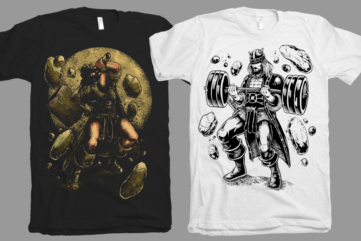 19 Illustrations Tshirt Designs Bundle
