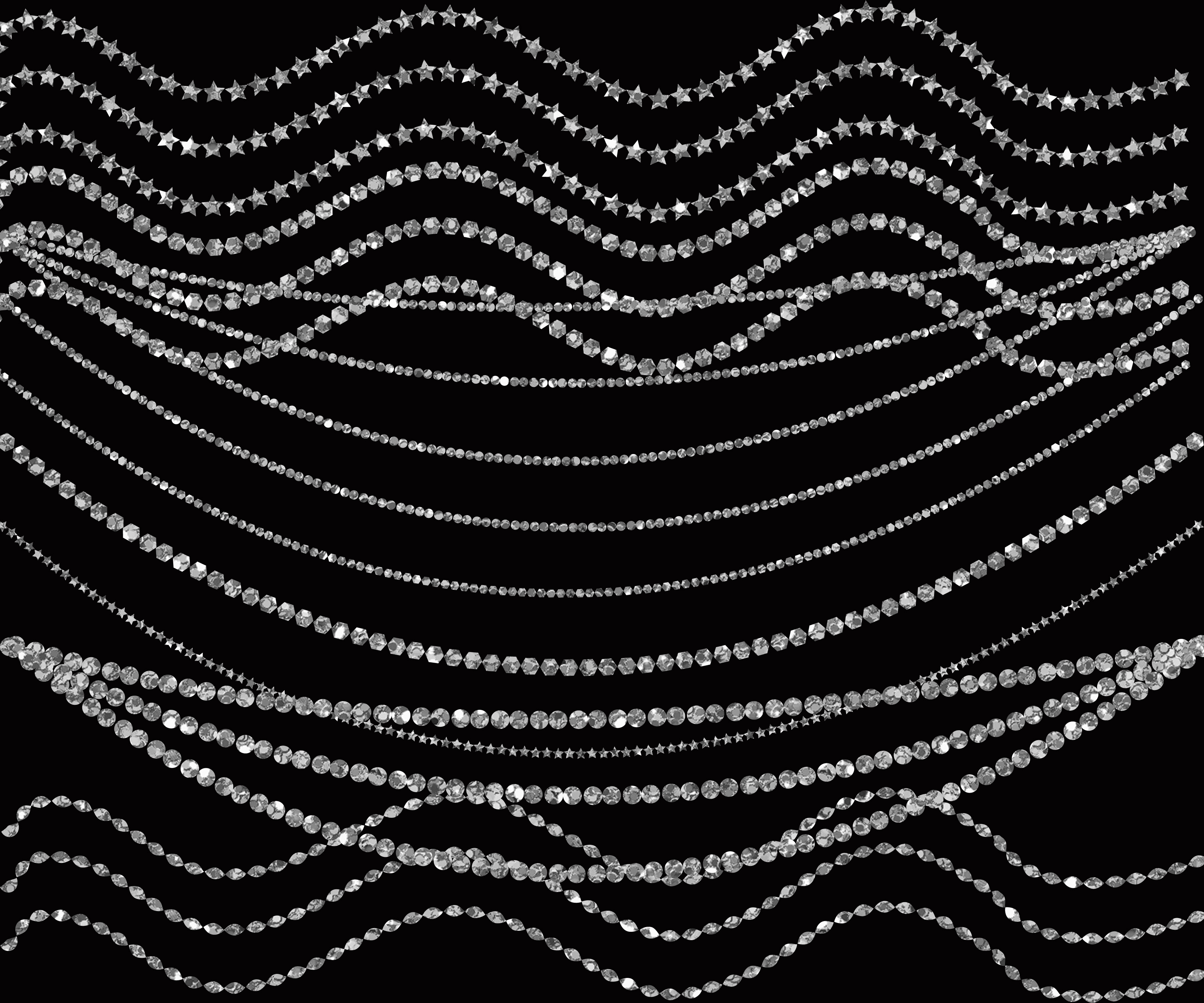 Silver Glitter borders