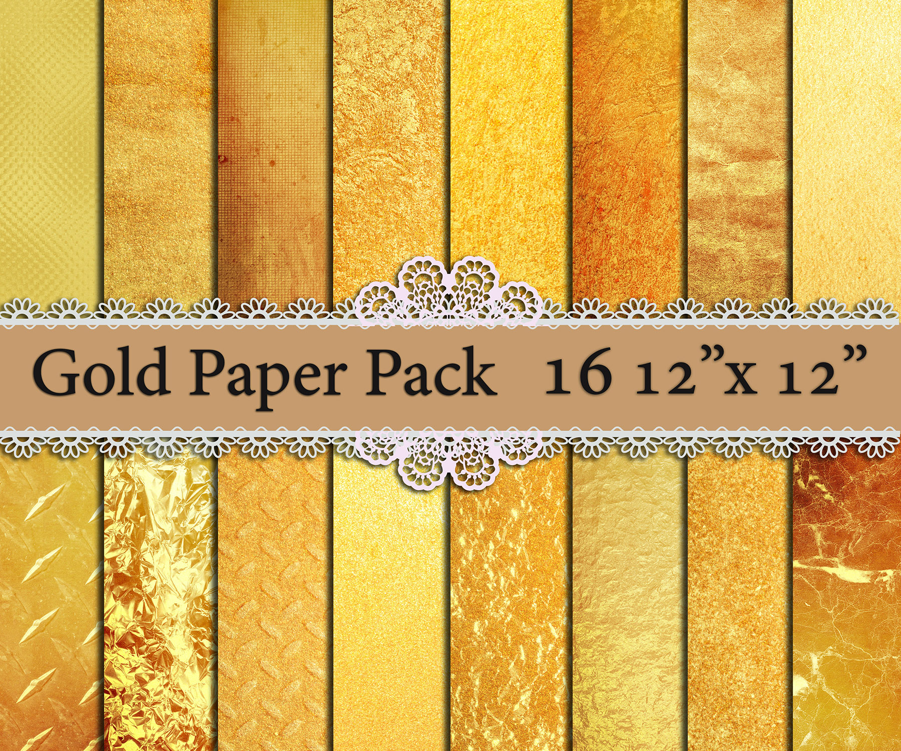Gold digital paper (30534) | Backgrounds | Design Bundles