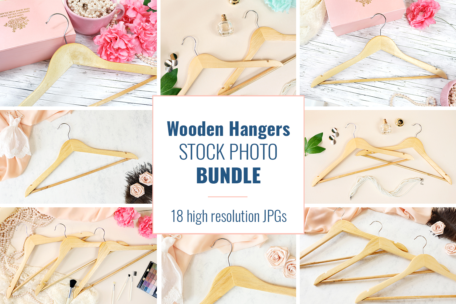 Wedding Wooden Hanger Mockup Stock Photo BUNDLE, 876 (208483) | Mock ...