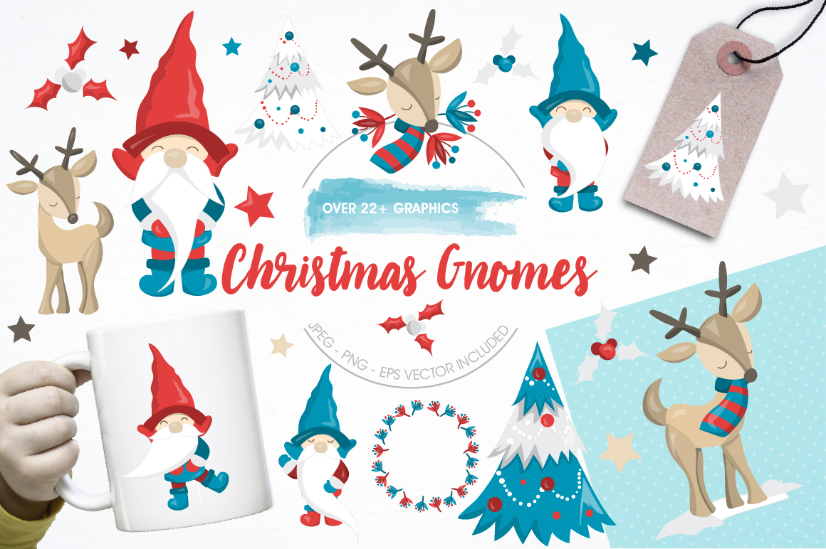 Christmas Gnomes graphics and illustrations