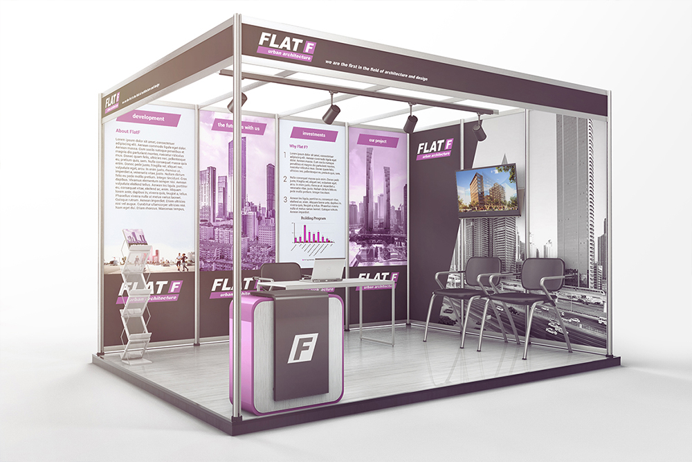 Various Exhibition Trade Show Shell Scheme Mockup