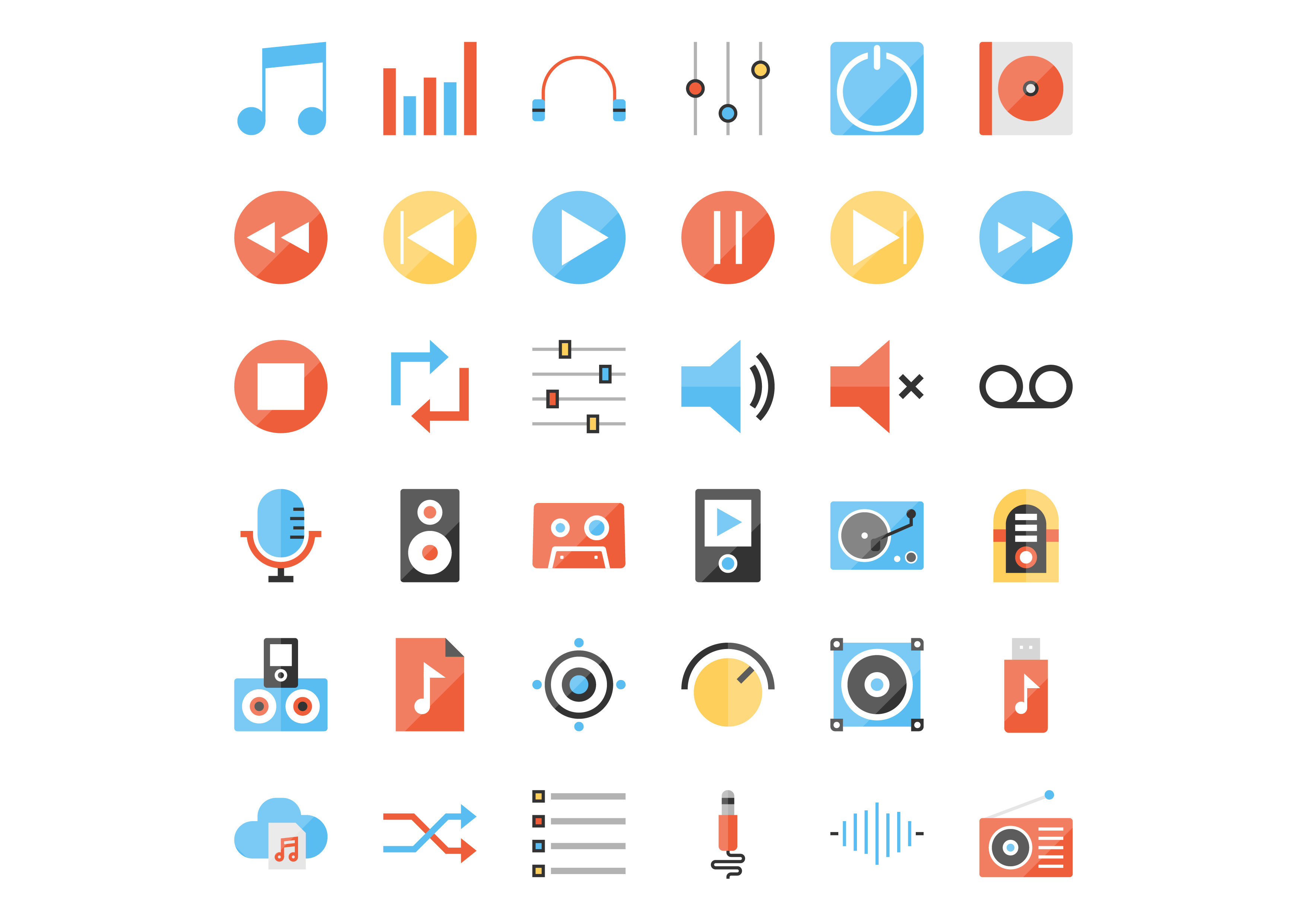 Music User Interface Icons (70524) | Icons | Design Bundles
