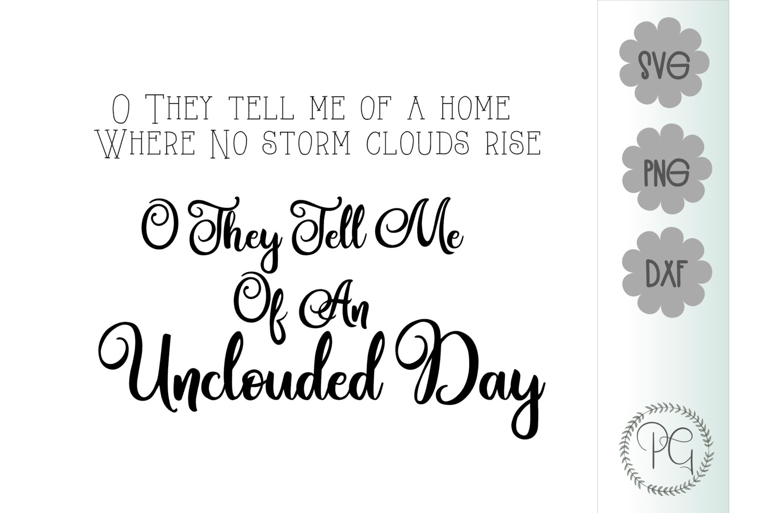 Unclouded Day Gospel Song SVG PNG DXF (88753) | SVGs | Design Bundles