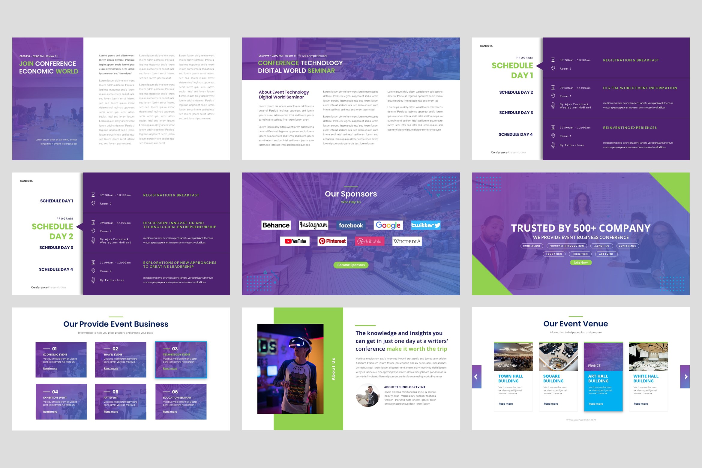 Conference Event Business Seminar PowerPoint Template