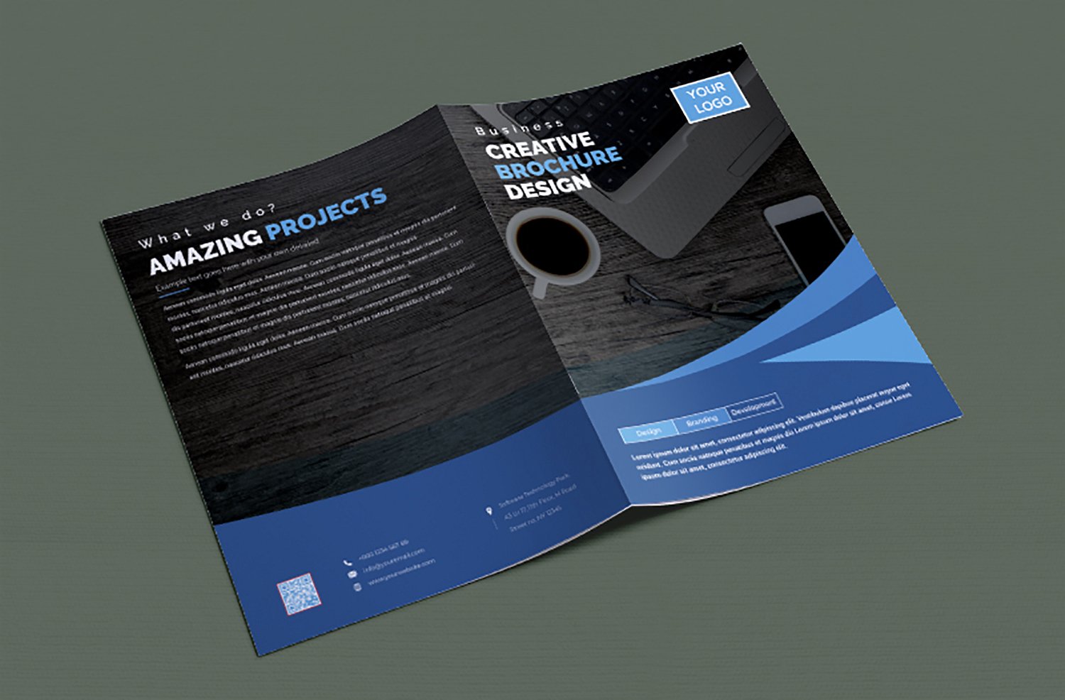Bifold Brochure (99829) | Brochures | Design Bundles