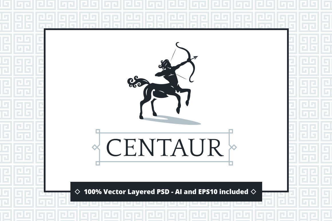 Centaur Vector Vintage Logo Template