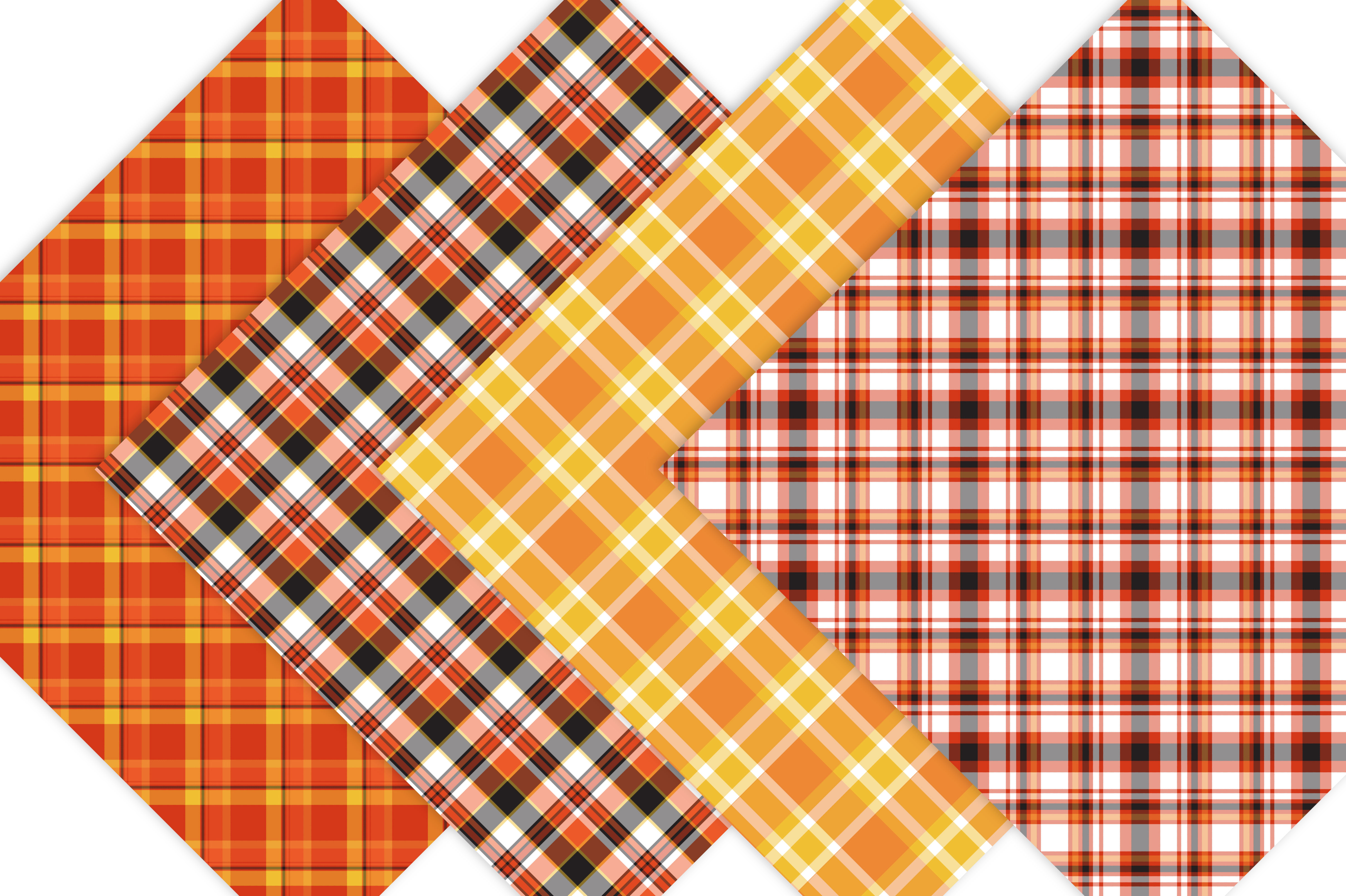 Black and Orange Digital Paper Pack (39863) | Backgrounds | Design Bundles