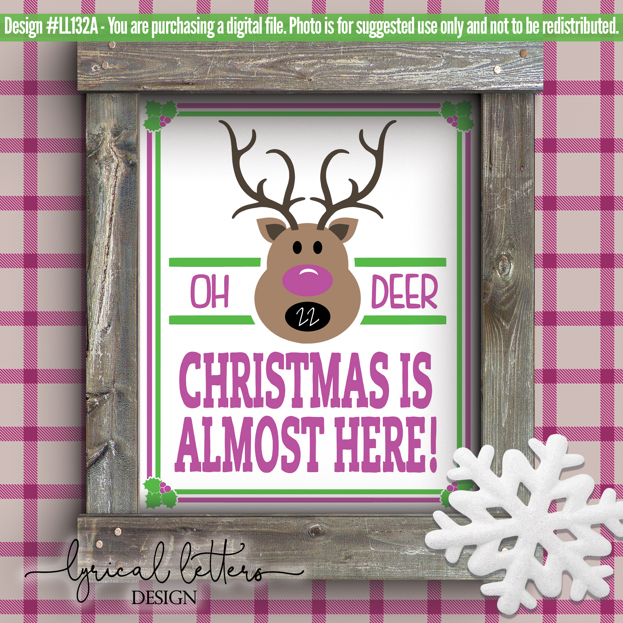 Oh Deer Christmas Is Almost Here Christmas SVG LL132 D (115310) | SVGs ...