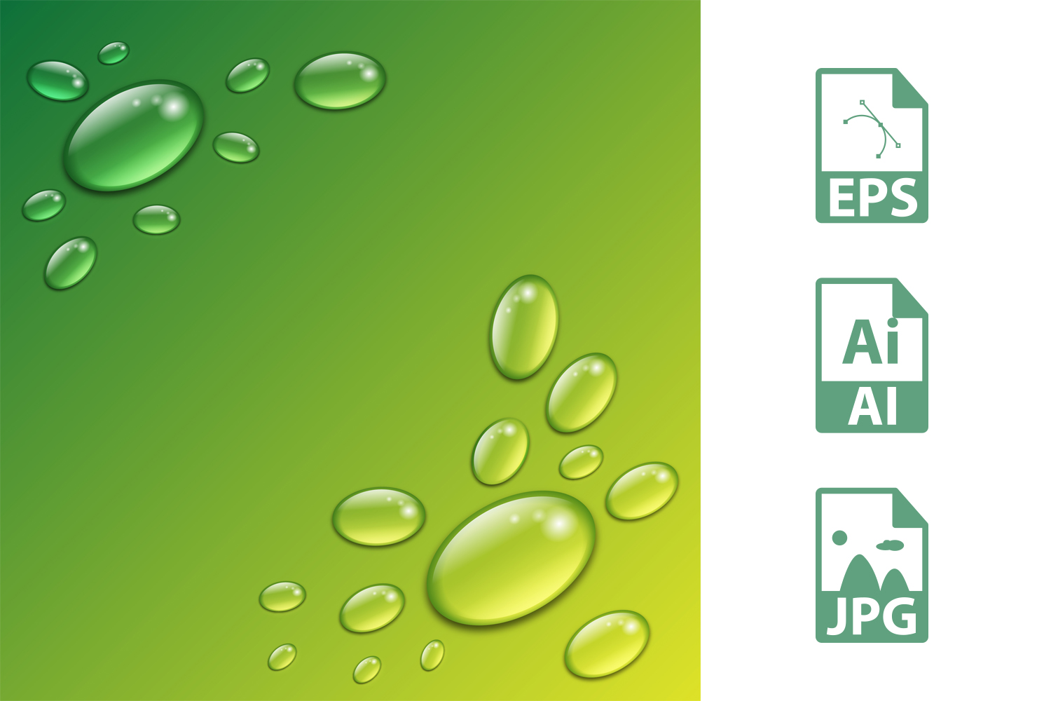 Water Drops Illustration (41034) | Illustrations | Design Bundles