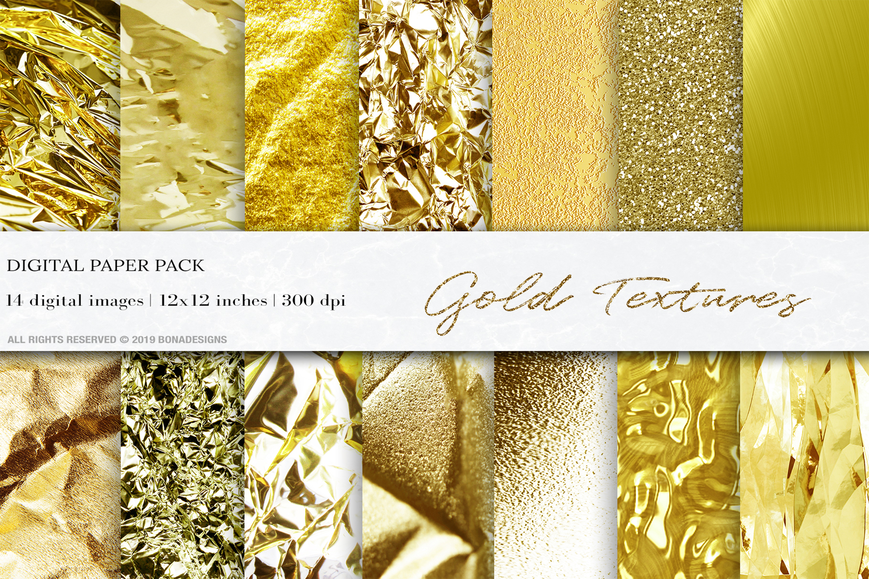 Gold Digital Papers, Gold Textures, Gold Foil Backgrounds