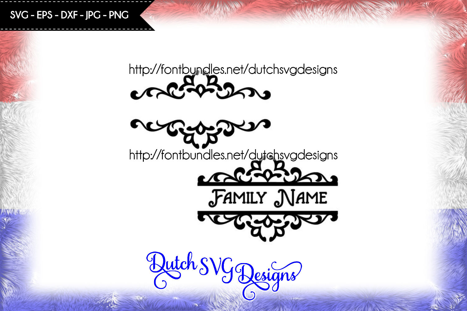 2 Swirly split border cutting files for | Design Bundles