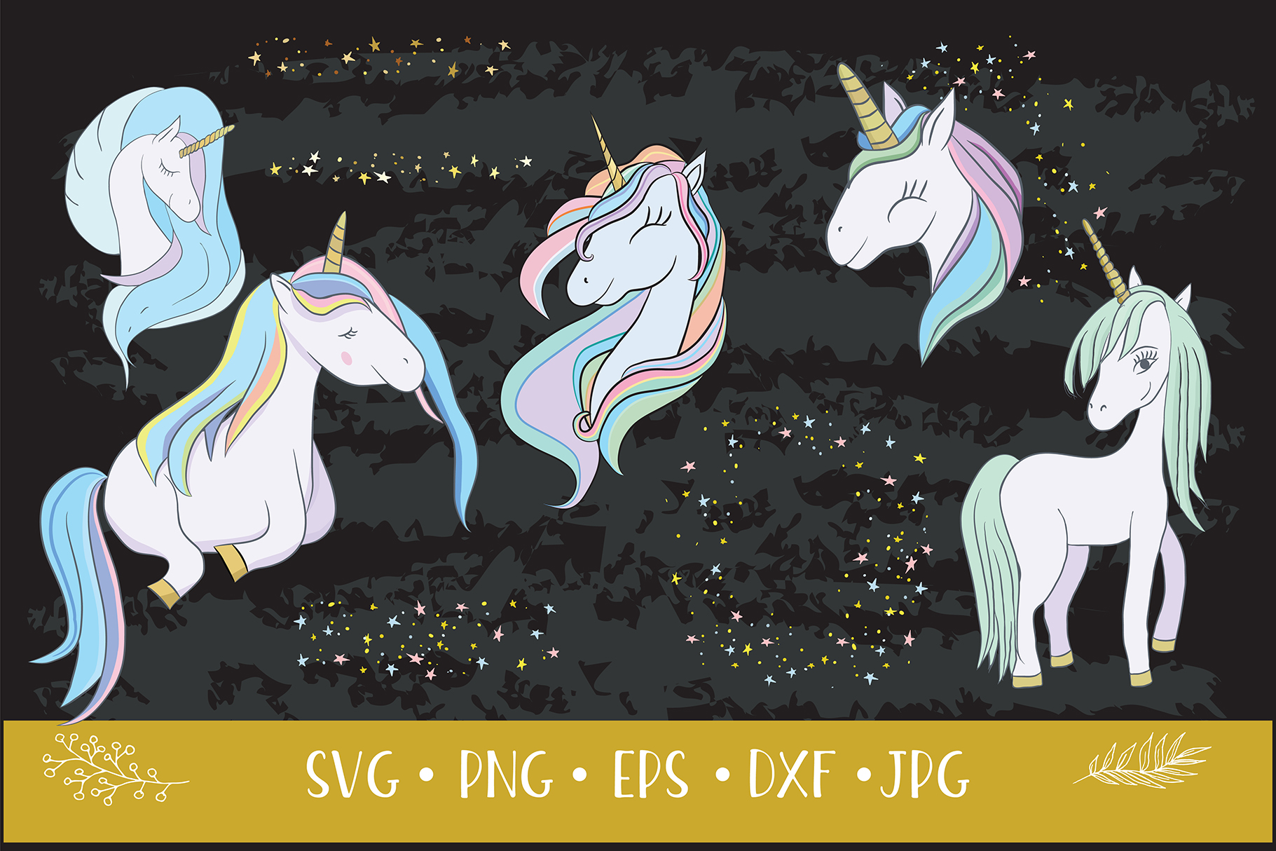 Rainbow Unicorn Clip art