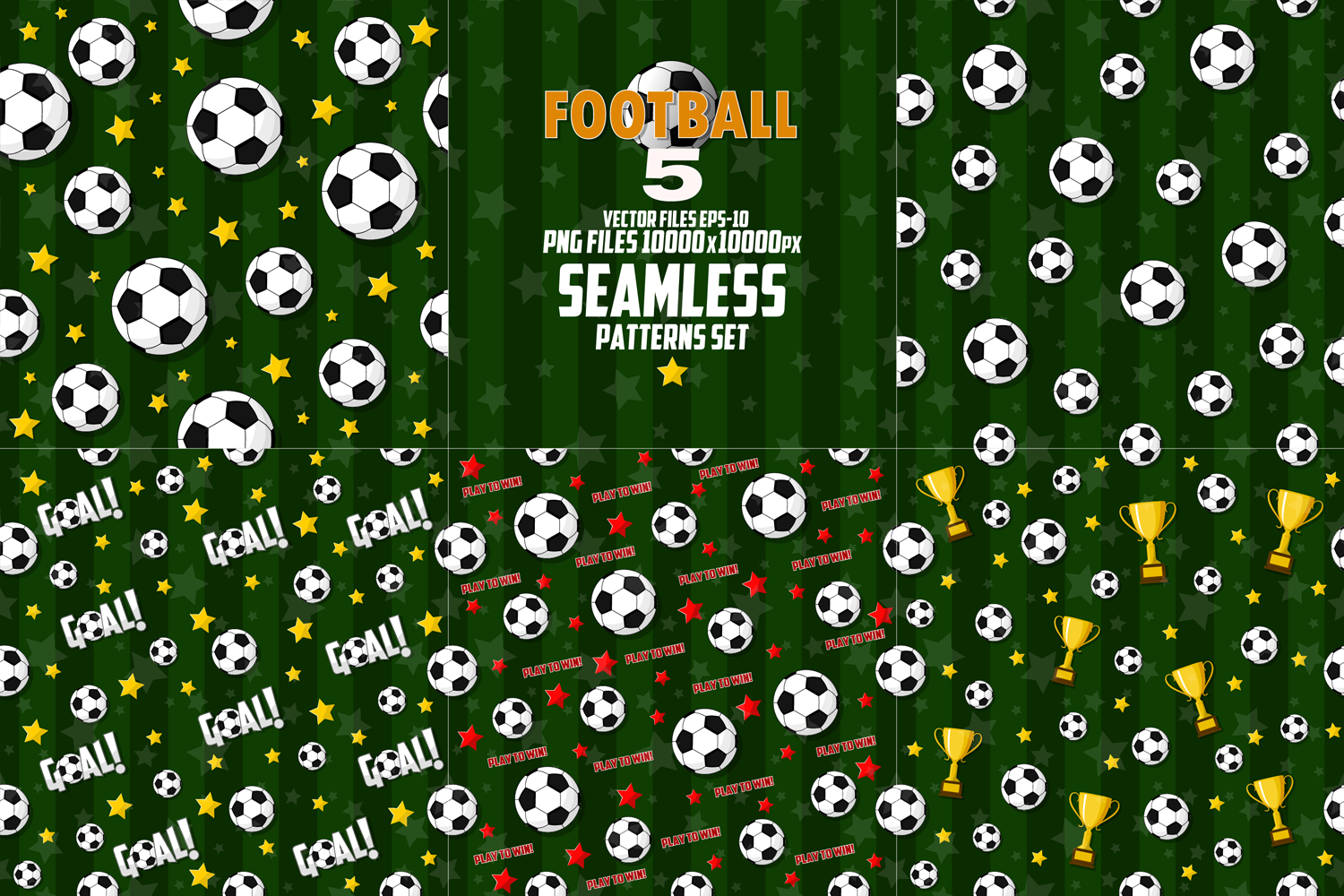 The seamless pattern on the football theme. (140493) | Patterns ...