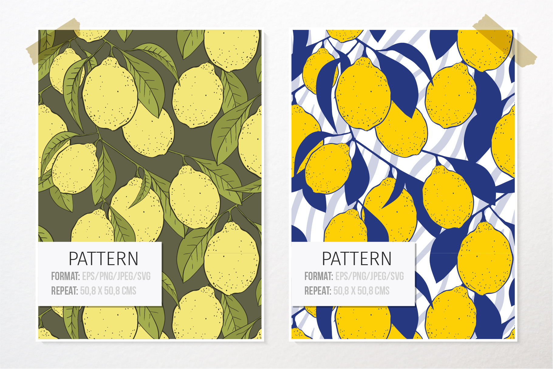 Lemons Patterns Collection (306505) | Patterns | Design Bundles