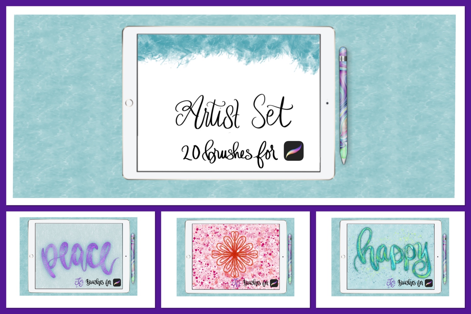 FC-Artist Set of Brushes for PROCREATE (86075) | Add ons | Design Bundles