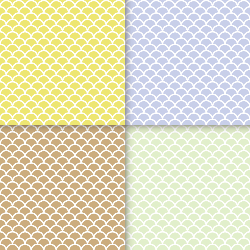 Seamless Fish Scales Digital paper pack