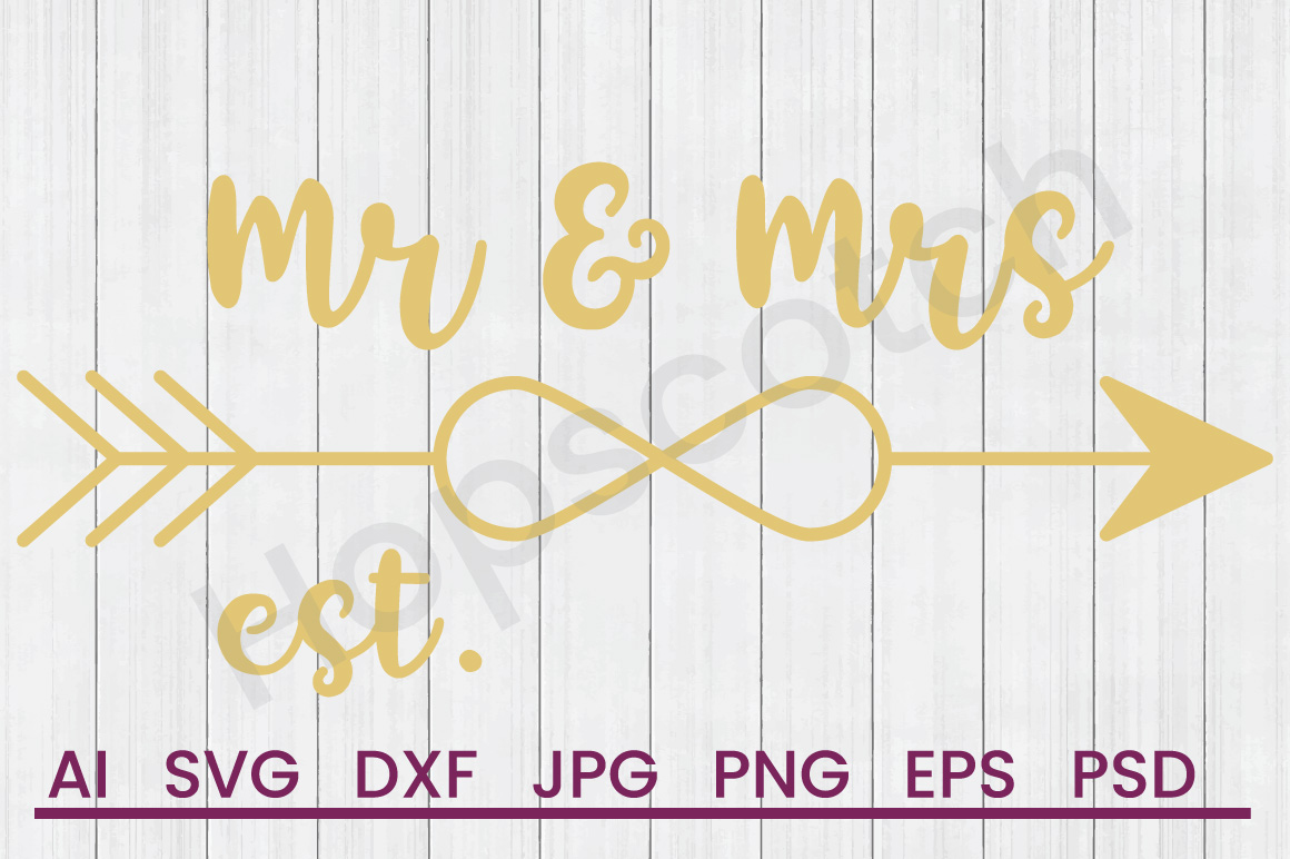 Infinity Arrow SVG, Mr and Mrs SVG, DXF File, Cuttable File