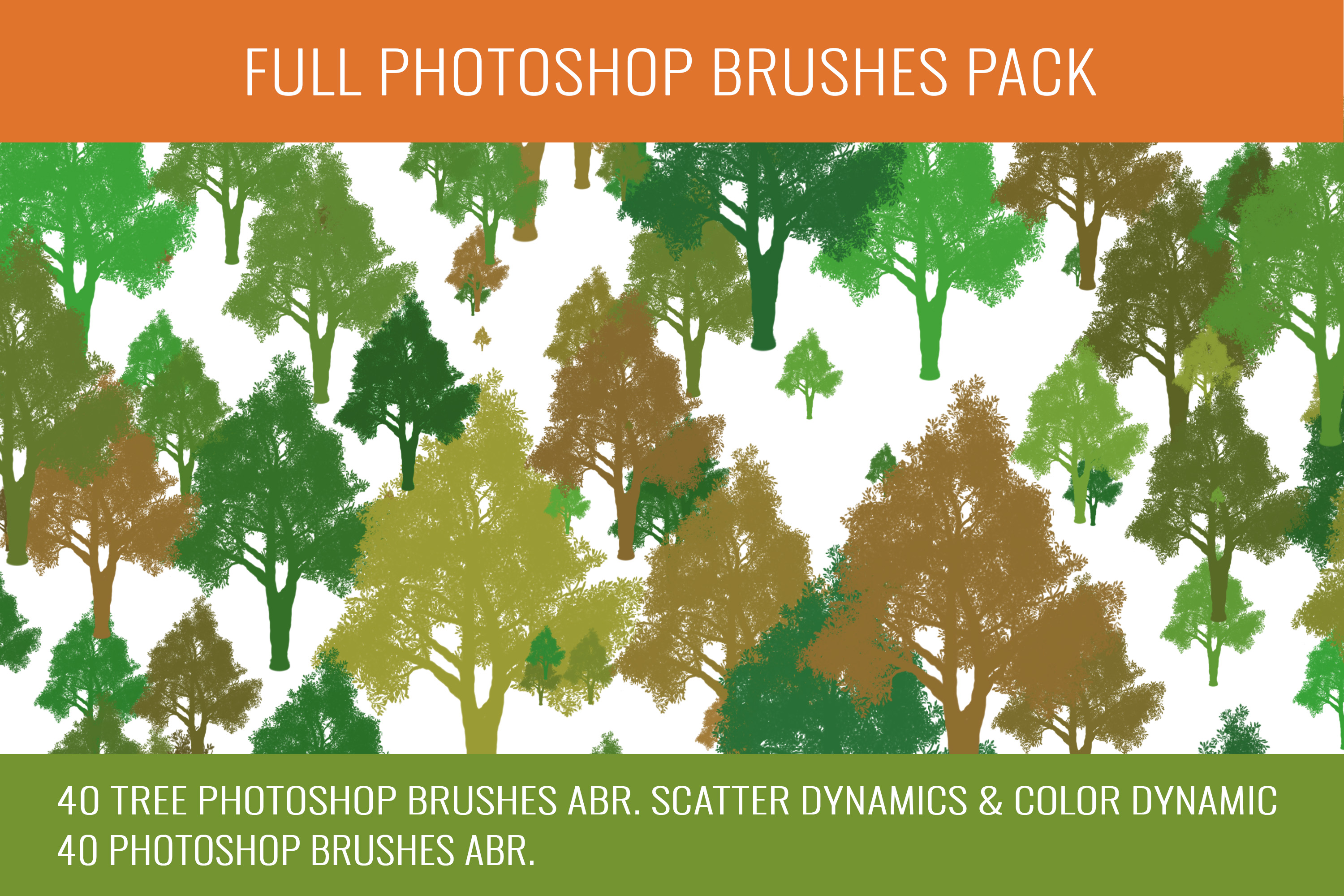 160 Silhouette Tree & Branch Photoshop Brushes Pack abr. (317913 ...