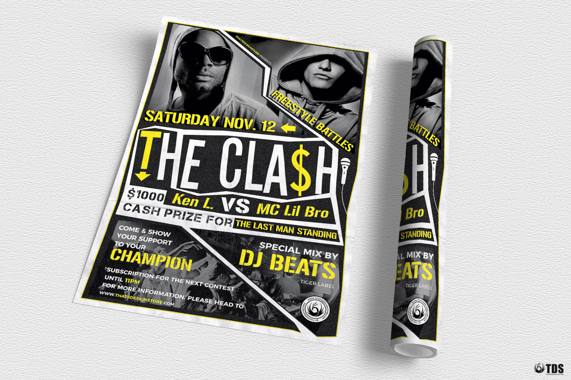 Freestyle Rap Battle Flyer Template V2 (31777) | Flyers | Design Bundles