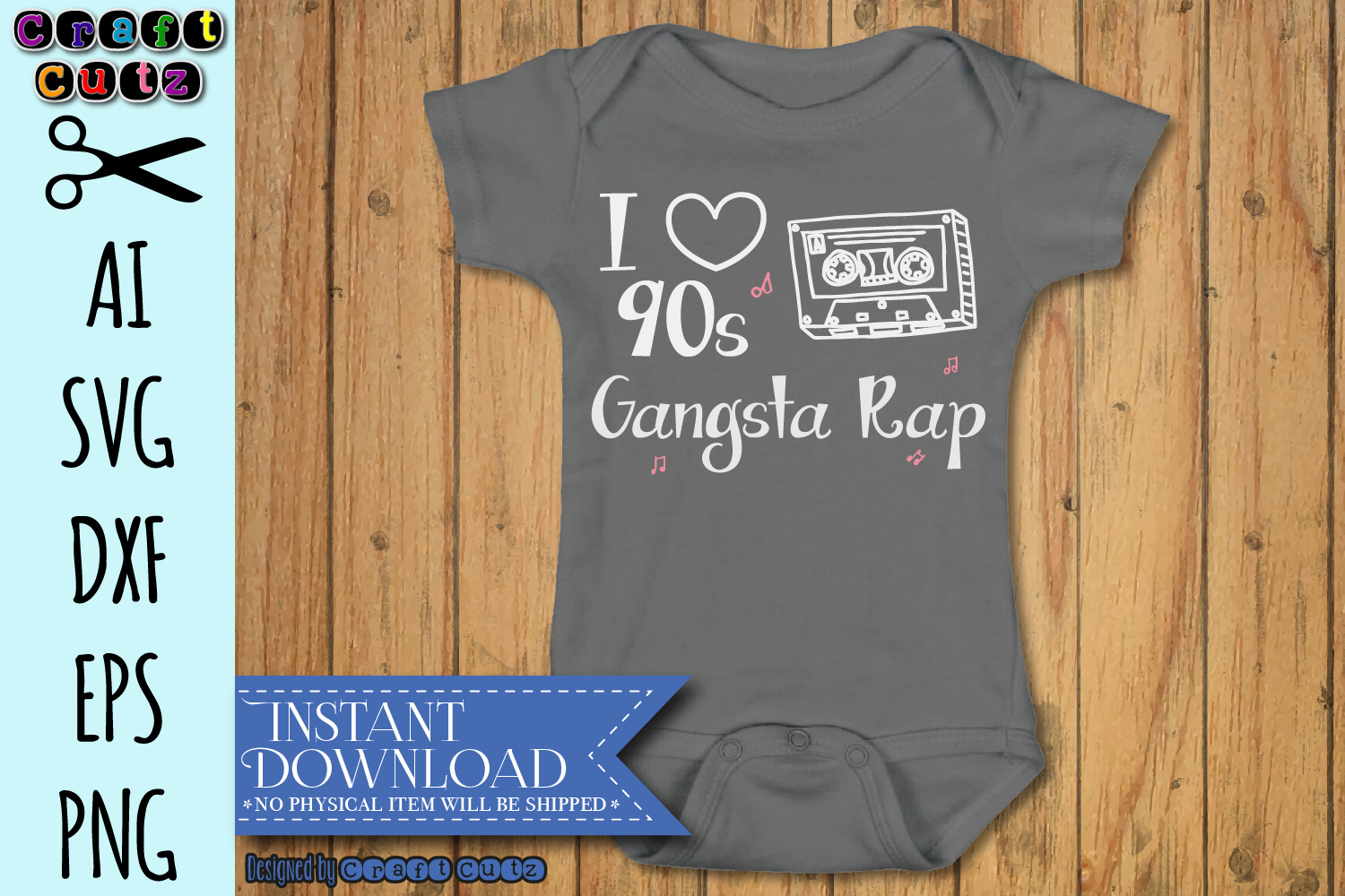 I Love 90s Gangsta Rap svg, Little Gangsta svg, Hip Hop svg