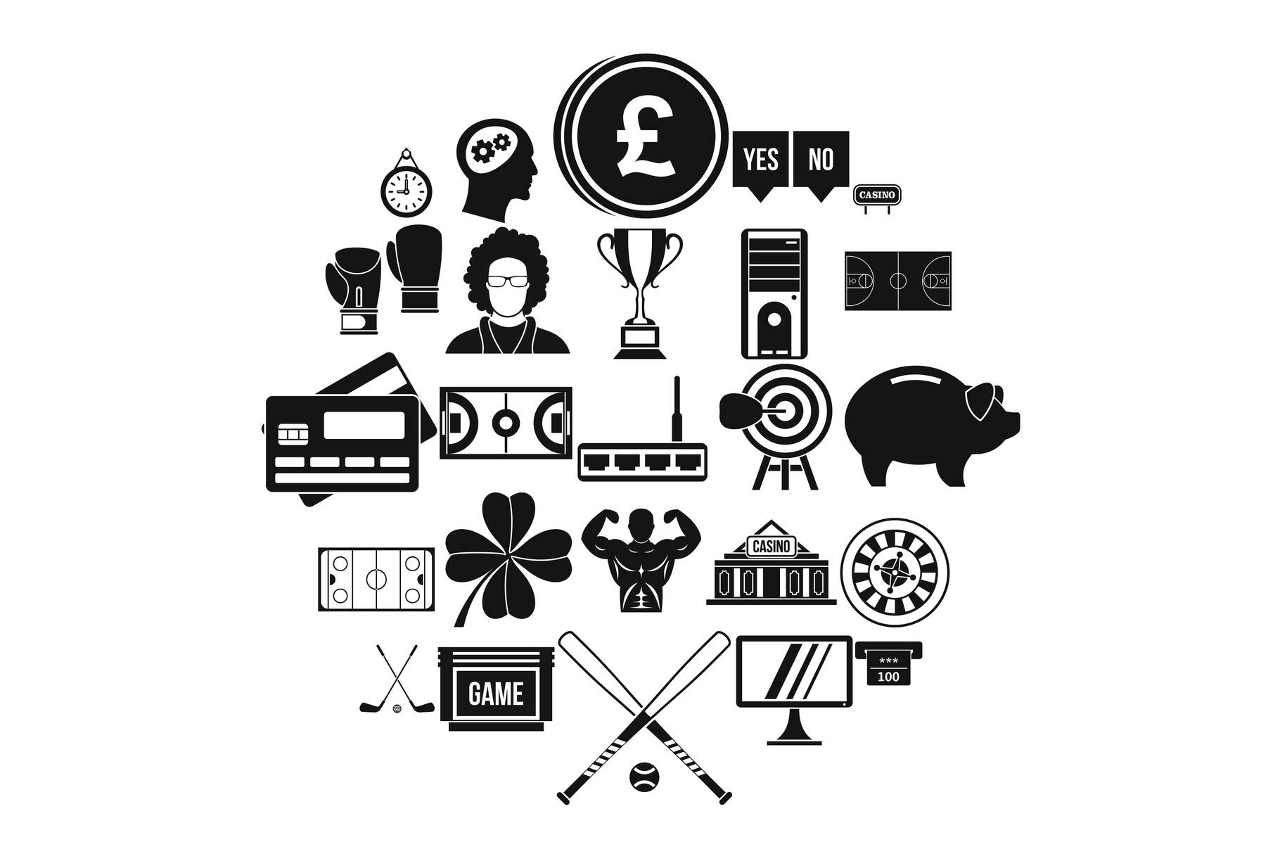 Sweep icons set, simple style (507325) | Illustrations | Design Bundles