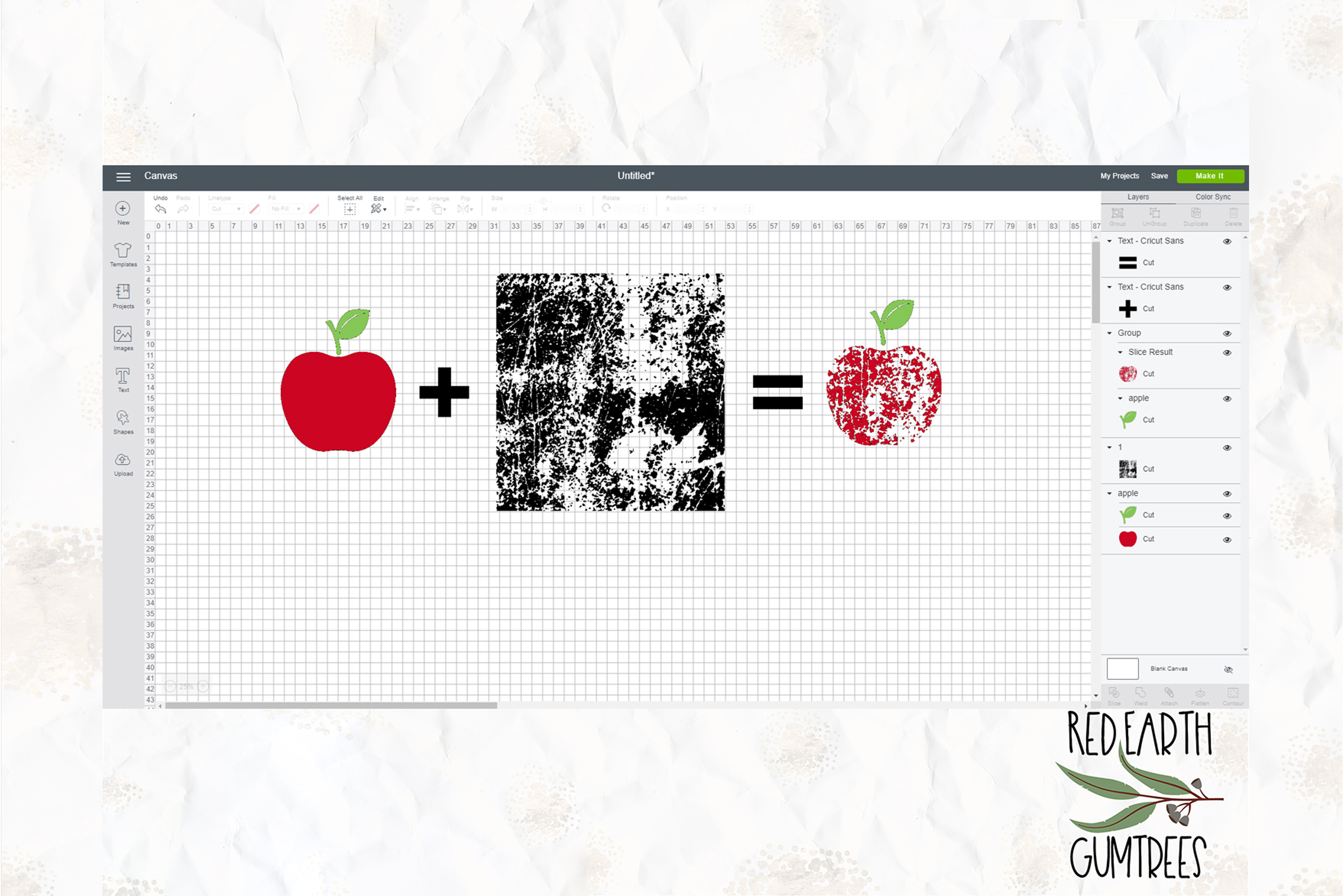 Grunge pattern SVG for Cricut design space with instructions