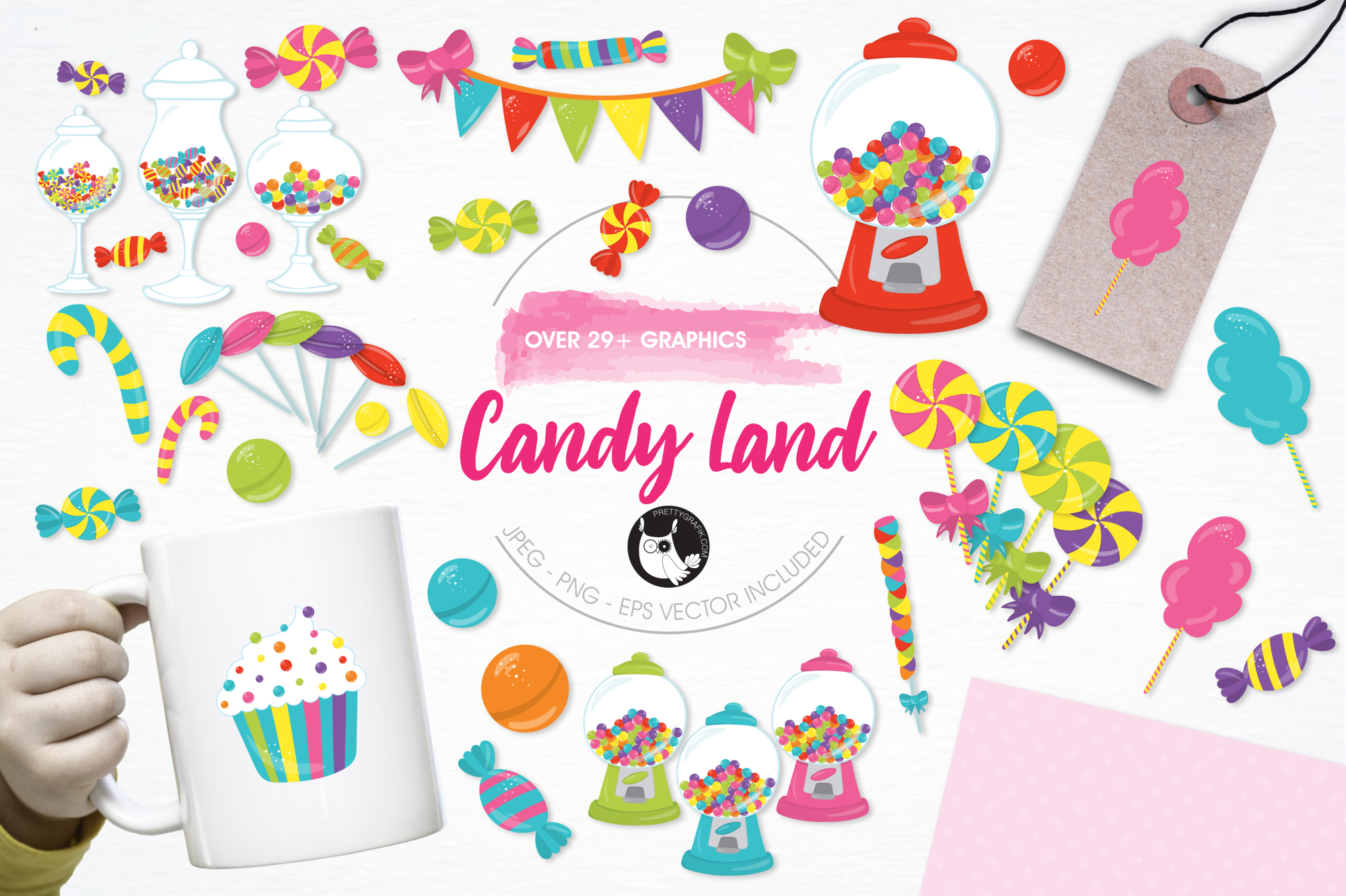 Candy Land graphics and illustrations (16549) | Illustrations | Design ...