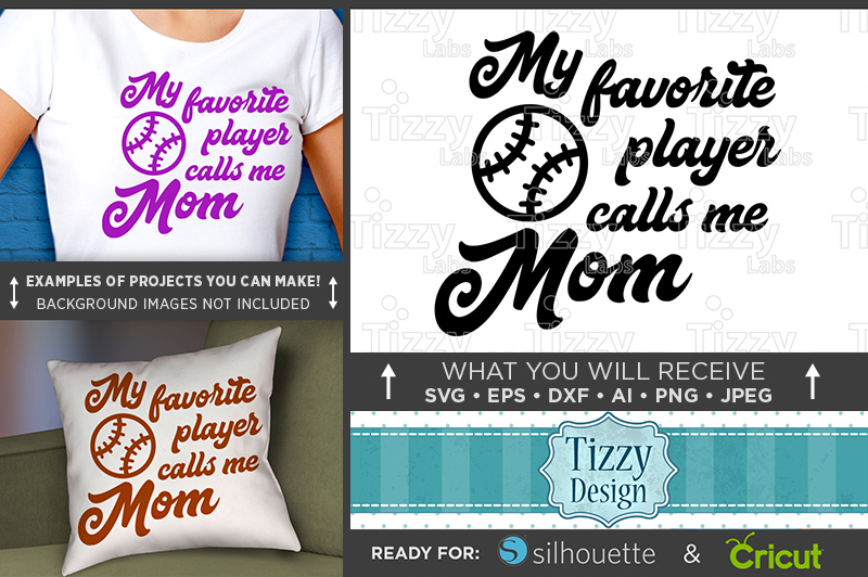 My Favorite Player Calls Me Mom Svg File Baseball Mom Shirts