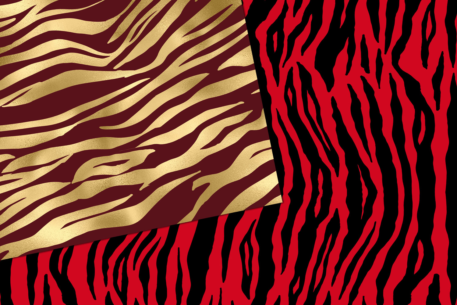 Red Tiger Stripes Digital Paper