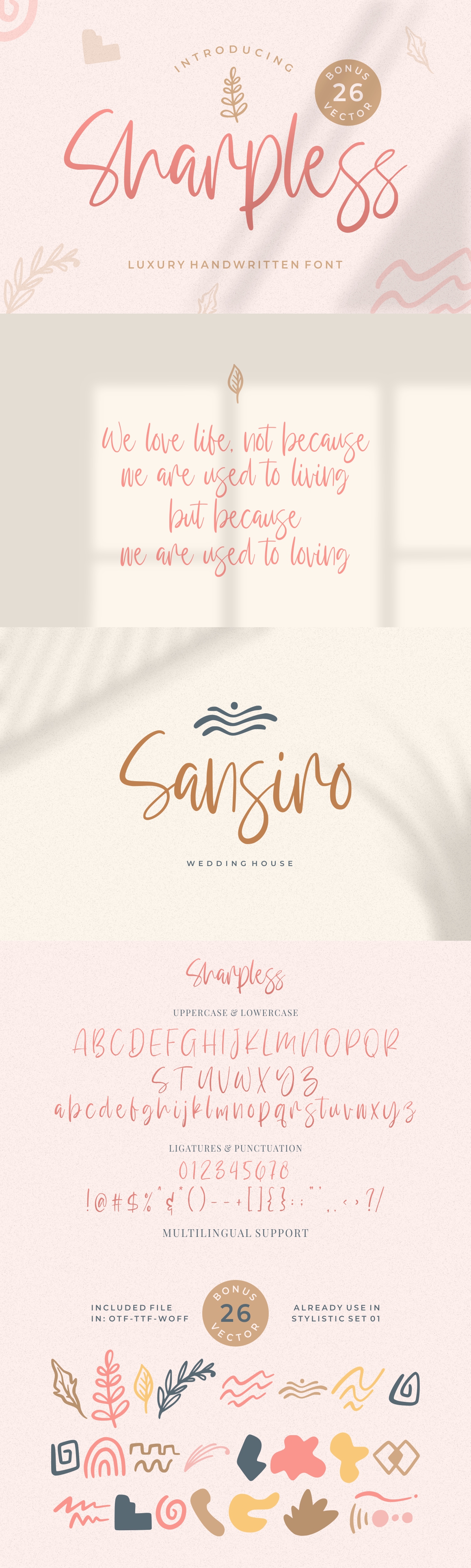 Sharpless - Handwritten With Doodle (437951) | Handwritten | Font Bundles