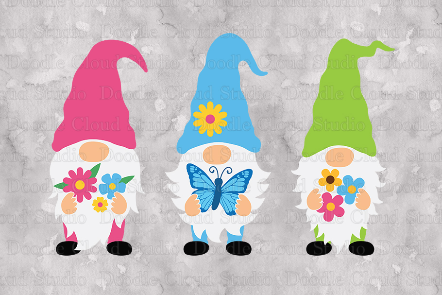Spring Gnomes SVG Cut Files, Gnome Spring Clipart. (526967 ...