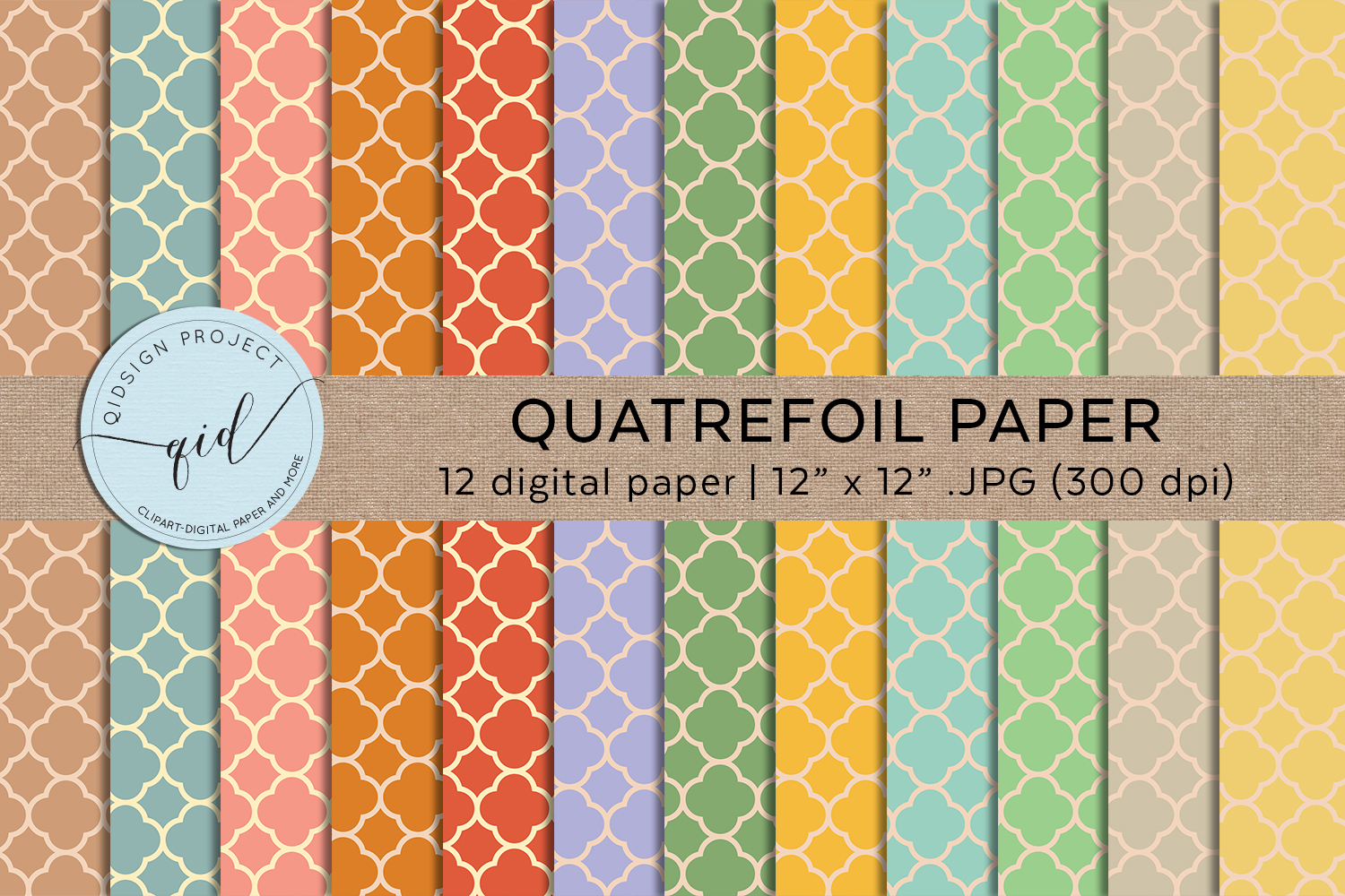 Quatrefoil Digital Paper Pattern