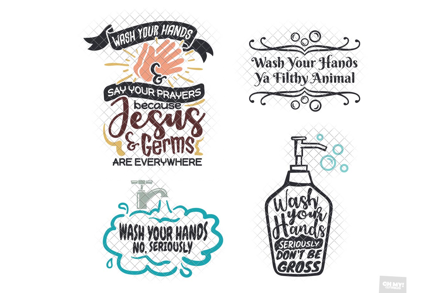 Wash Your Hands SVG & Sublimation in SVG,DXF,PNG, JPG, EPS