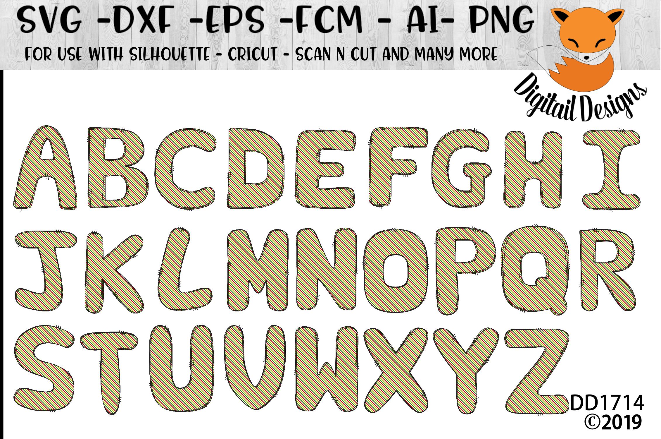 Sublimation Printable Multi Stripe Alphabet Letters (367517 ...