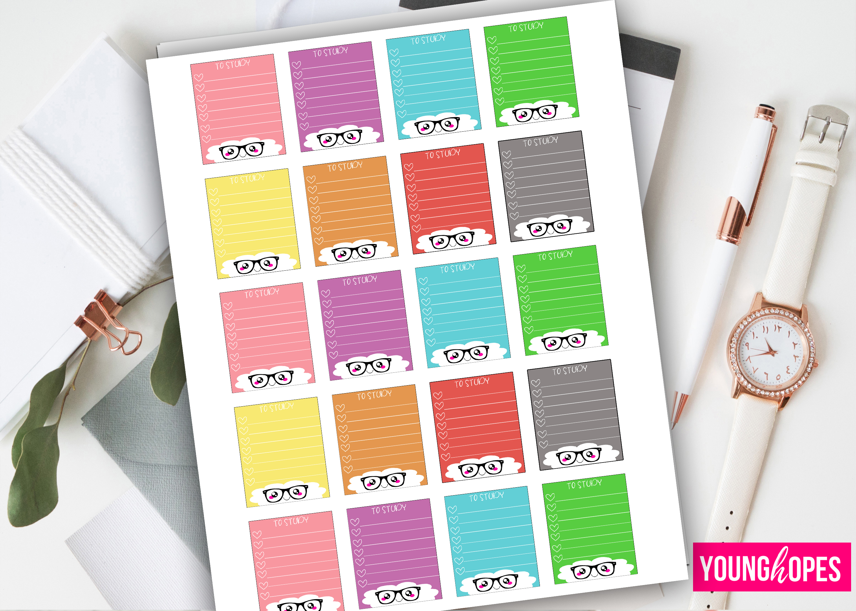 Kawaii To Study Planner Stickers- Student Planner (81262) | Stickers ...