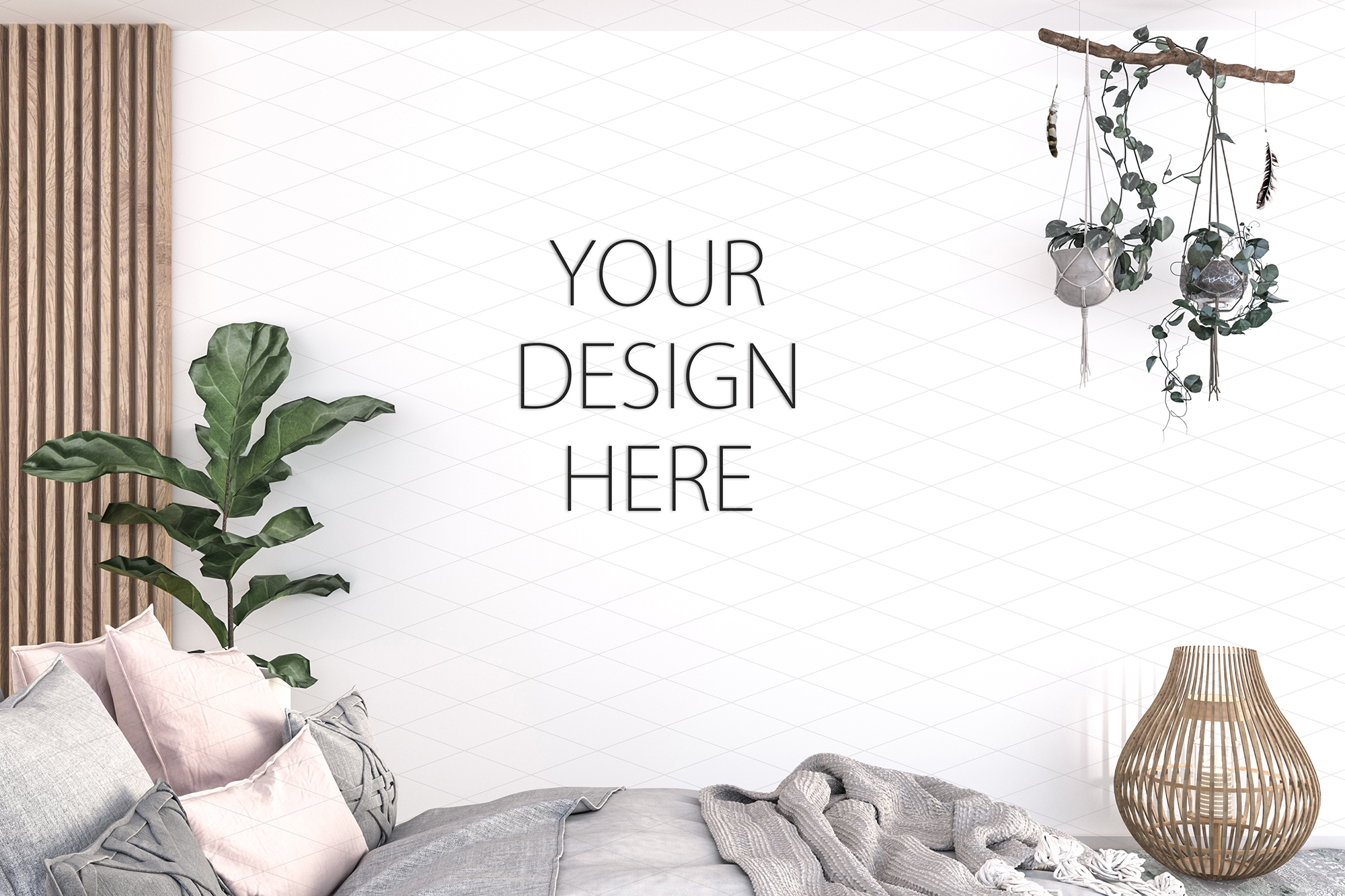 Interior mockup - artwork background (260319) | Mock Ups | Design Bundles