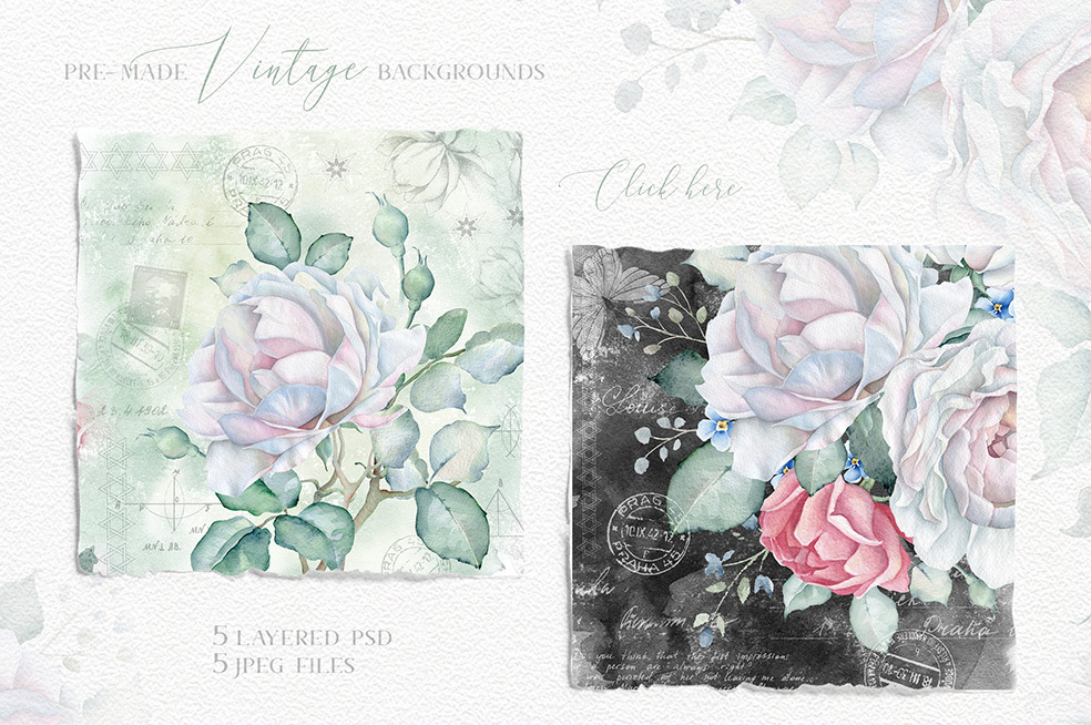 Delicate Watercolor Florals