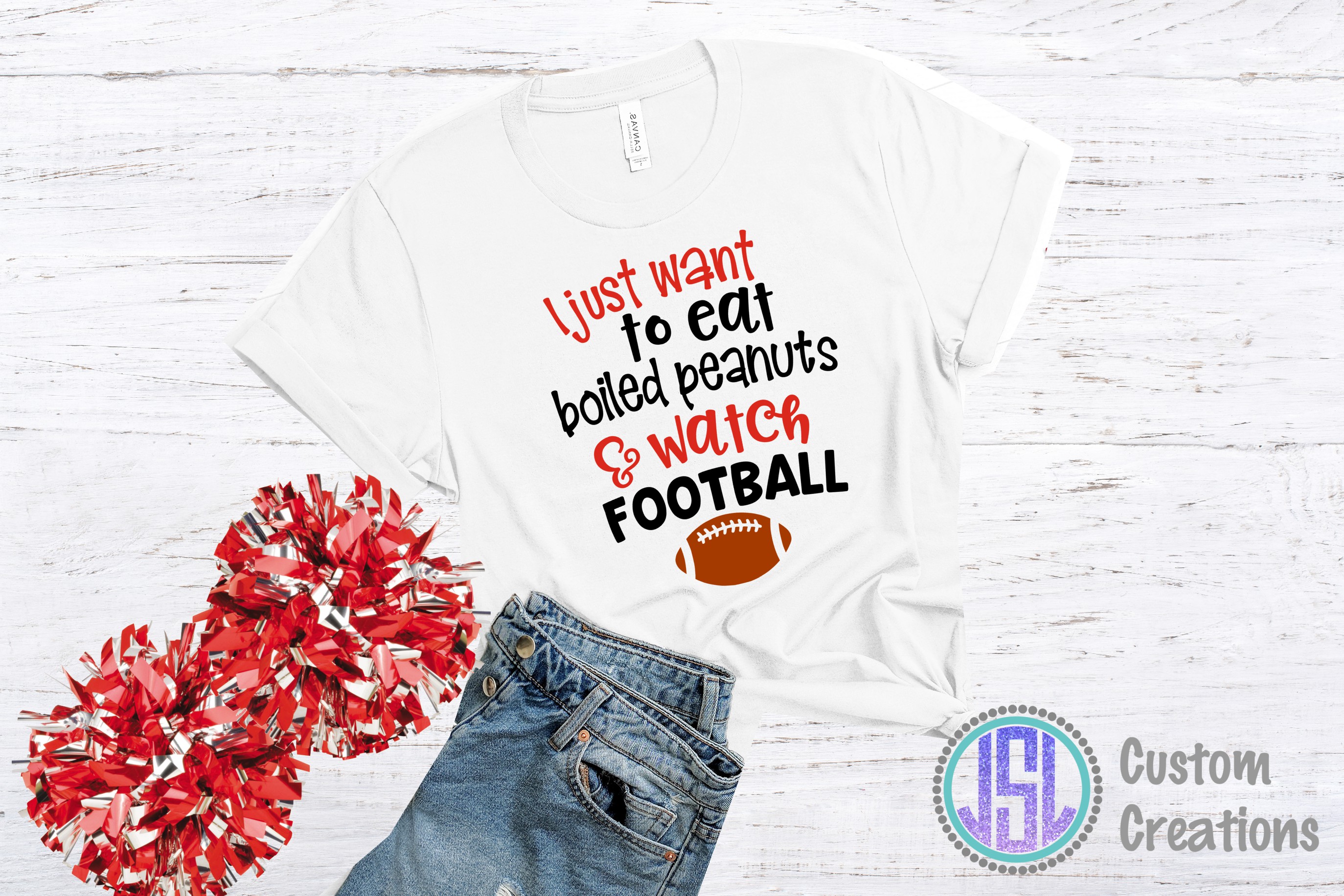 Boiled Peanuts & Football | SVG DXF EPS PNG Digital File