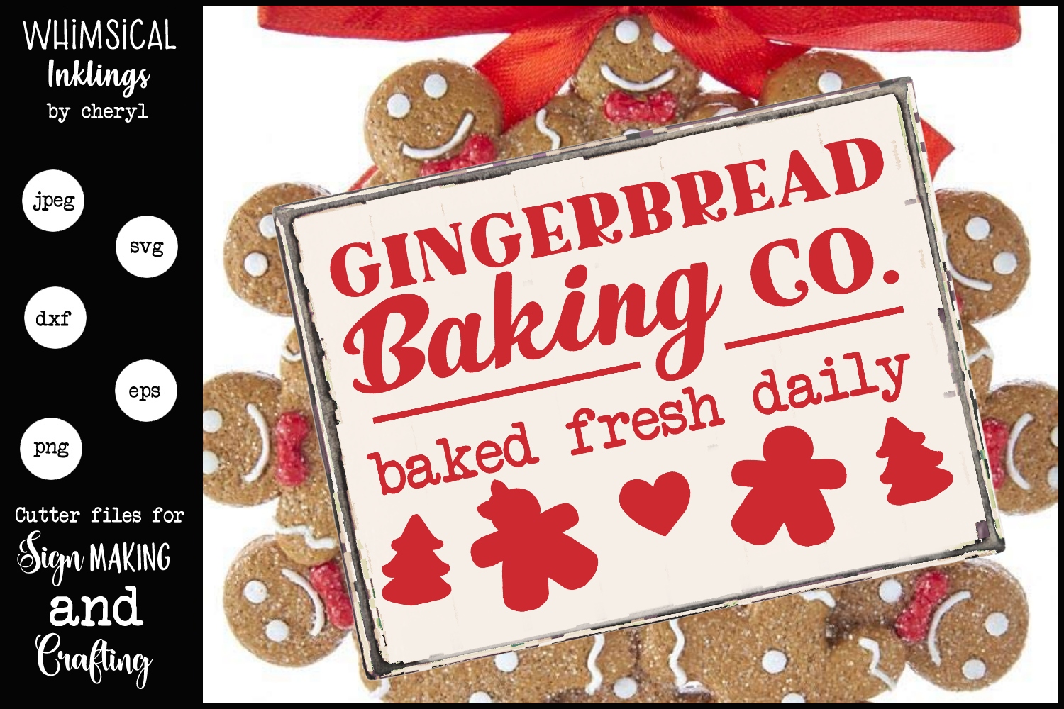 Gingerbread Baking Co. SVG (303296) | SVGs | Design Bundles