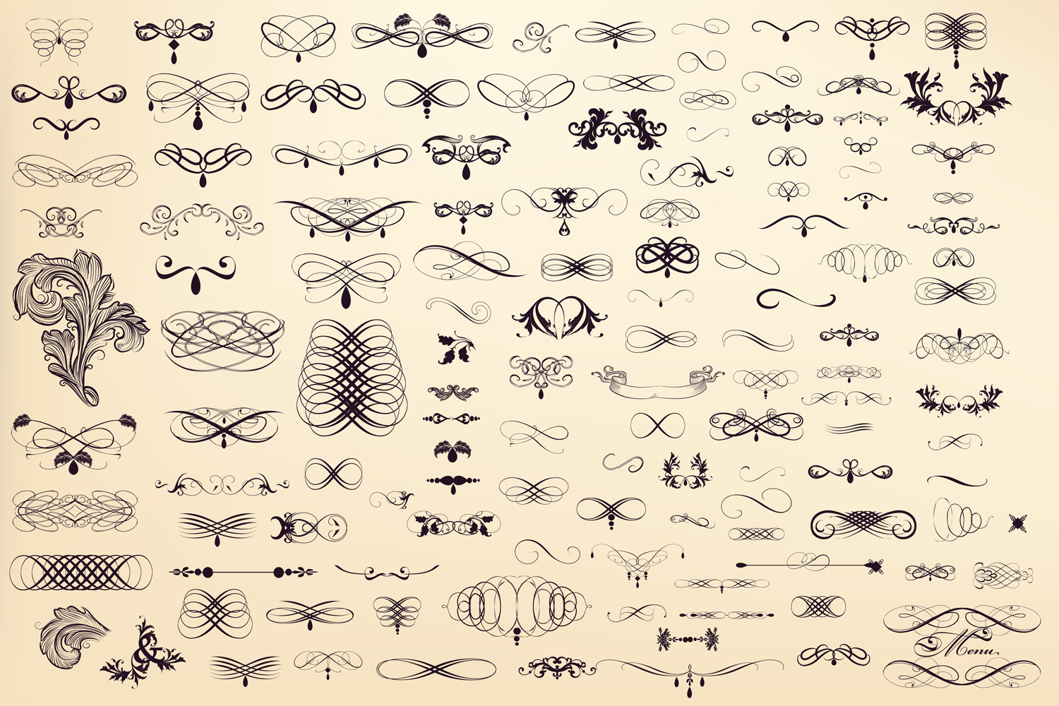 Premium collection vintage flourishes (99764) | Decorations | Design ...