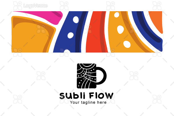 Subli Flow - Sublimation Mug Logo Template (26395) | Logos | Design Bundles