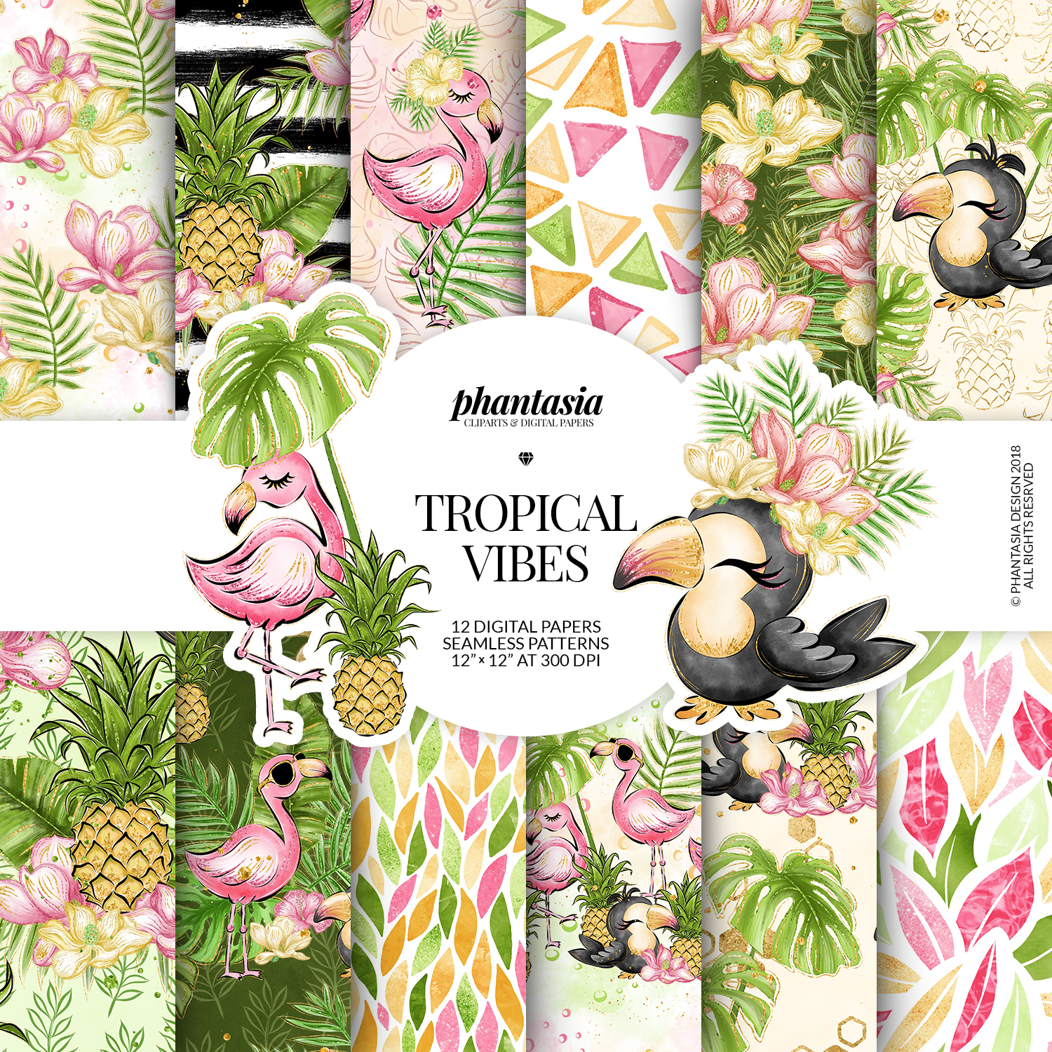 Tropical Digital Papers