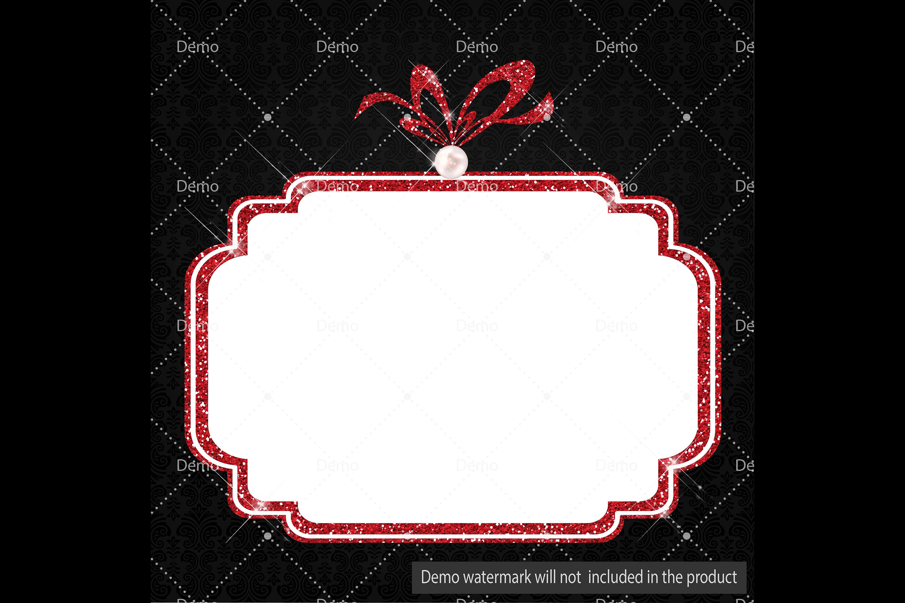 16 Red Glitter and Pearl Frames, Jewelry and Glitter Frames (135543 ...