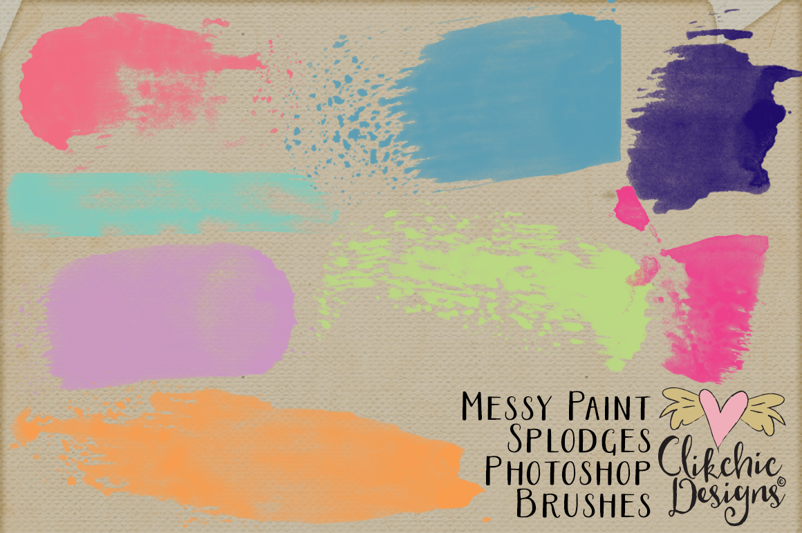 Messy Watercolor Paint Splodge Photoshop Brushes (84954) | Brushes ...