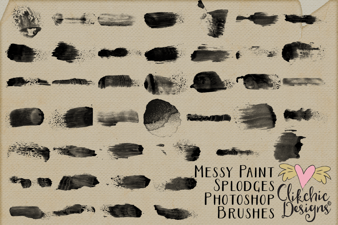 Messy Watercolor Paint Splodge Photoshop Brushes (84954) | Brushes ...