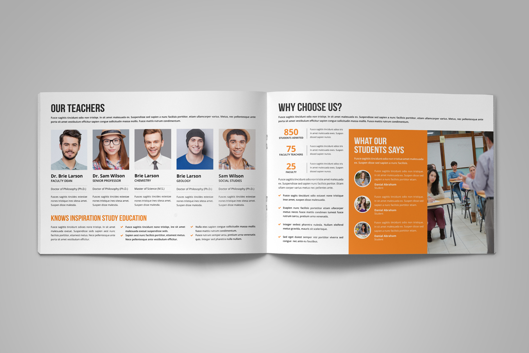 Education Prospectus Brochure v8 (250935) | Brochures | Design Bundles