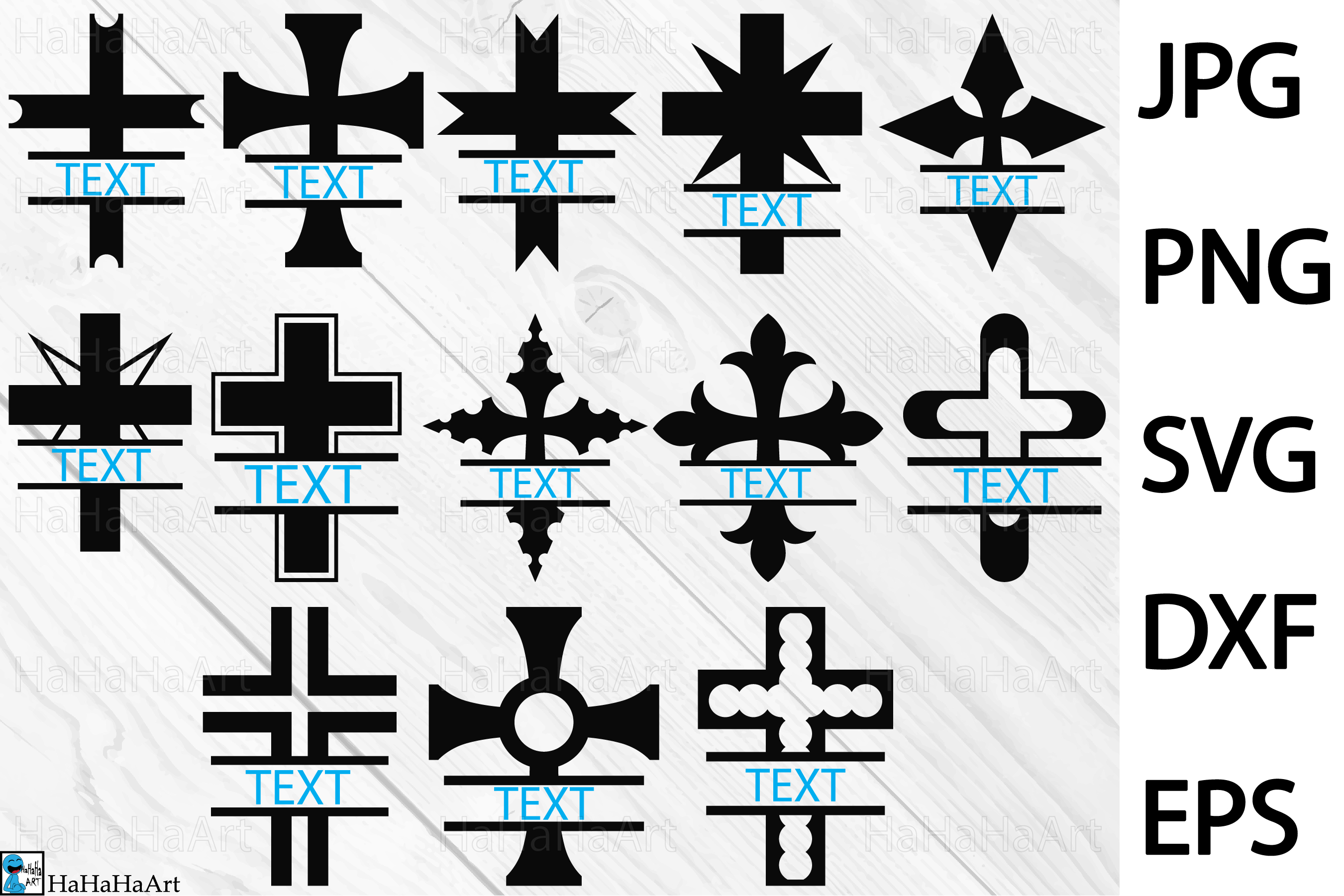 Split Crosses - Clip art / Cutting Files 201c (320682) | Illustrations ...
