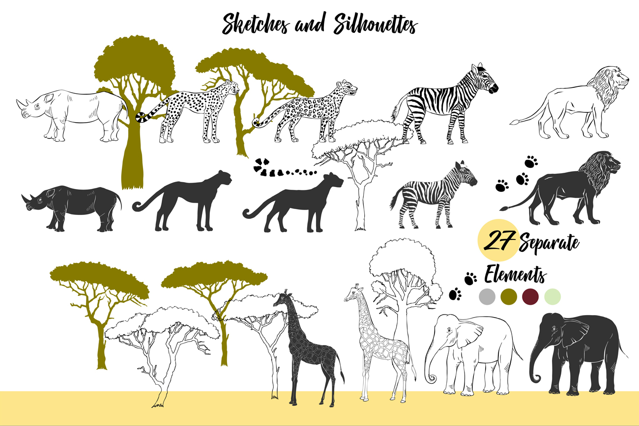 Savanna Animals clip art