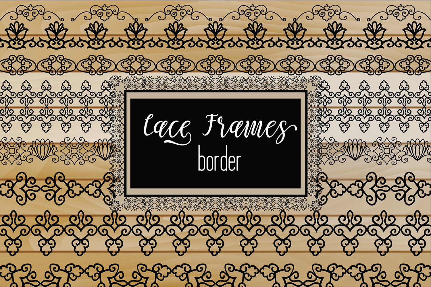 Black Lace Borders Clipart & Vectors - Black Lace Borders (145538 ...